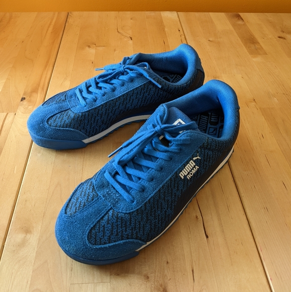 Puma | Shoes | Blue Puma Roma Trainers | Poshmark